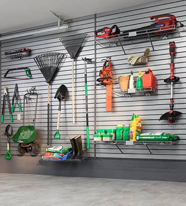 Garage Steel Slatwall Backsplash | NewAge Products